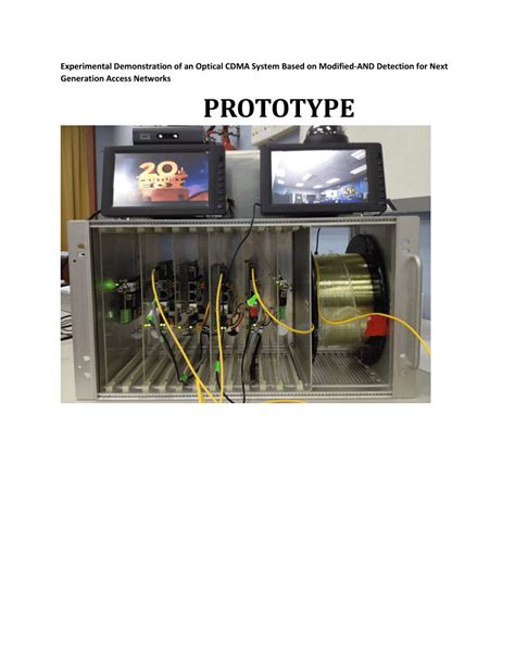 Pdf Experimental Demonstration Of An Optical Cdma System Based On