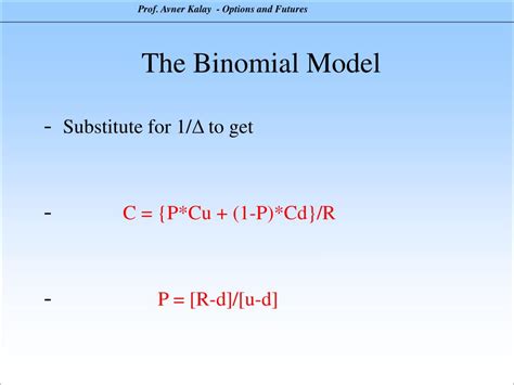 PPT The Binomial Model PowerPoint Presentation Free Download ID