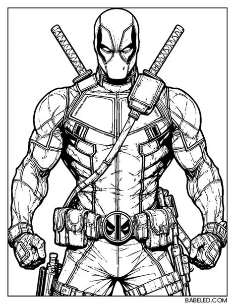 8 Free Printable Deadpool Coloring Pages Sheets And Pictures For