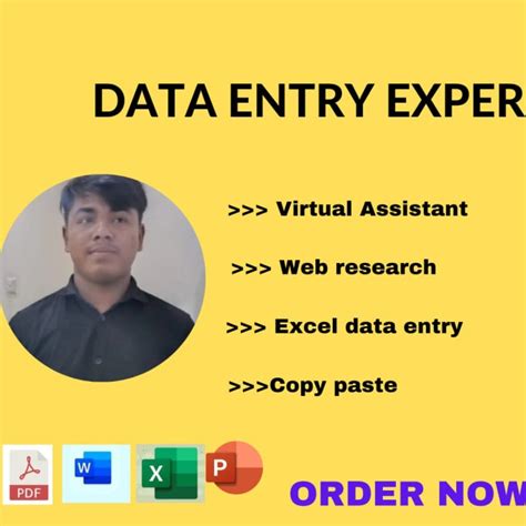 do accurate excel data entry virtual assistant web research by