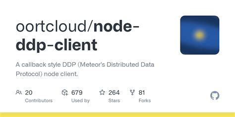 Github Oortcloudnode Ddp Client A Callback Style Ddp Meteors