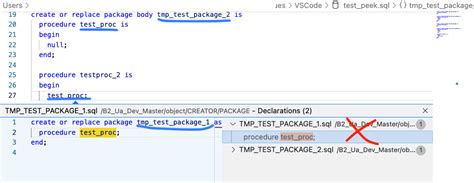 [bug Report] Peek Declaration Founds Procedure In Wrong Package Oracle Forums