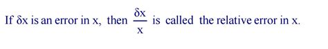 Errors And Approximation Formula Formula In Maths