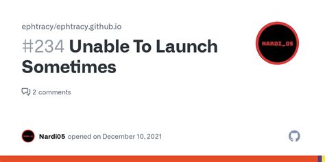 Unable To Launch Sometimes · Issue 234 · Ephtracy