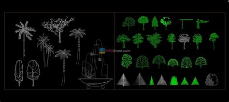 Trees In Elevation AutoCAD Blocks Free Download
