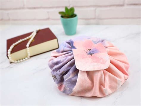 Open Flat Drawstring Makeup Bag Sewing Tutorial Sewing