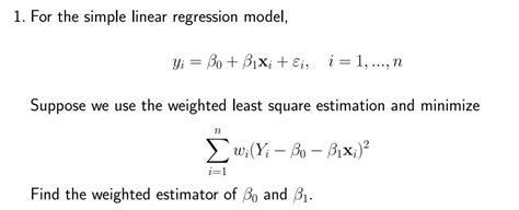 Solved 1 For The Simple Linear Regression Model Suppose We