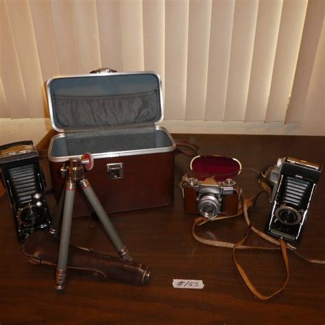 Lot 155 Vintage Camera Lot Kodak Tourist Contaflex Synchro Compur