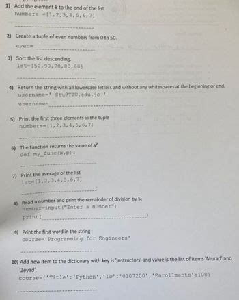 Answered 1 Add The Element 8 To The End Of The List Numbers 1 2 3