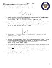 Unit REVIEWPACKET Kinematics Pdf Name Block Date Windham High Babe AP Physics