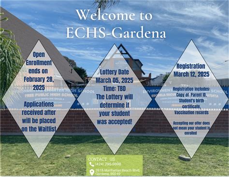 Open Enrollment Important Dates Environmental Charter Schools