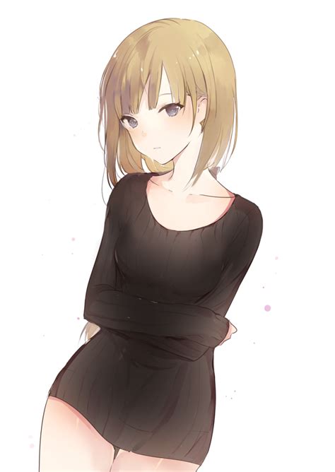 Safebooru 1girl Bangs Blonde Hair Blue Eyes Blunt Bangs Blush Breasts