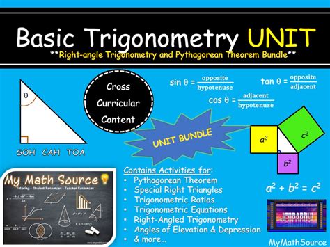 Right Angle Triangles And Basic Trigonometry Unit Teaching Resources