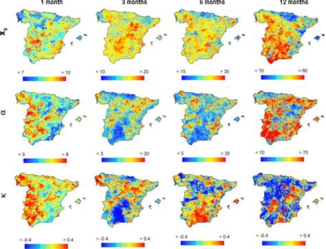 Spatial Distribution Of The Parameters Of The Gp Distribution Download Scientific Diagram
