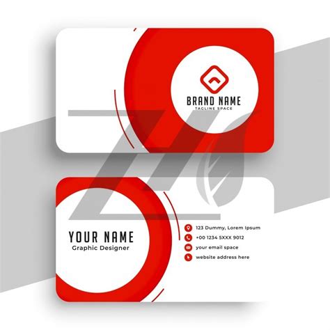 دانلود وکتور قالب کارت ویزیت سفید قرمز شرکتی دانلود رایگان فایل لایه