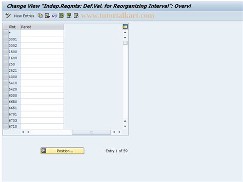 OMP SAP Tcode Customizing Reorganizing Independent Requisition