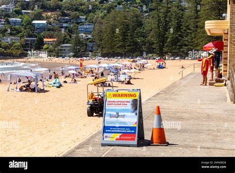 Palm Beach Sydney Australia Surf Rescue Volunteers Flying Aerial Uav