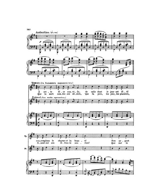Triquet Couplet Eugene Onegin En Francés Chaikovski Pdf