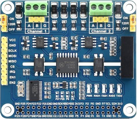 Amazon Com Waveshare 2 Channel Isolated RS485 Expansion HAT Compatible With Raspberry Pi 5 4B