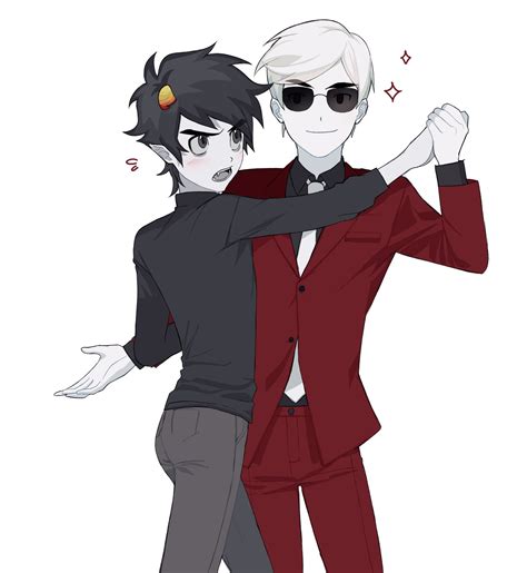 Dave Strider And Karkat Vantas Homestuck Drawn By Kasagerch07