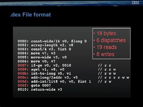 diff of class and dex file