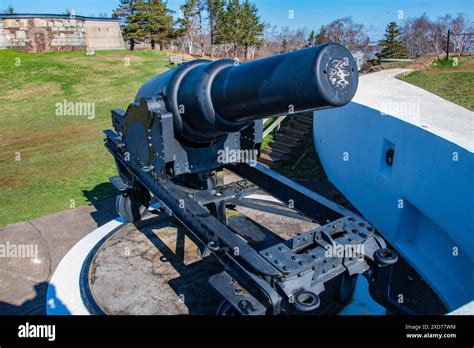 Cannon On A Carriage At York Redoubt National Historic Site In Fergusons Cove Nova Scotia
