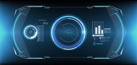Hud Ui Gui 미래 사용자 인터페이스 화면 요소 세트 비디오 게임을위한 하이테크 화면 공상 과학 컨셉 디자인 정사각형