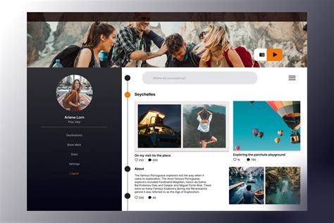 User Profile Design Behance