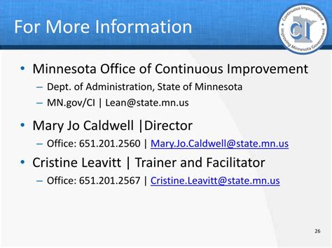 Ppt Continuous Improvement Ci Overview A Quick Review Of Principles