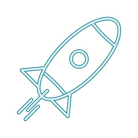Beautiful Rocket Vector Line Icon 17200349 Vector Art At Vecteezy