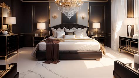 침대가 있는 아라페드 침실 Seaart Ai 침대가 있는 아라페드 침실 Seaart Ai