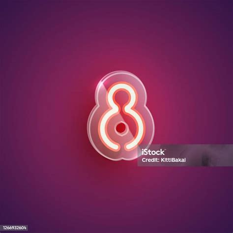 플라스틱 케이스 가 주위에 현실적인 네온 8문자 벡터 일러스트 0명에 대한 스톡 벡터 아트 및 기타 이미지 0명 3차원 형태 개체 그룹 Istock