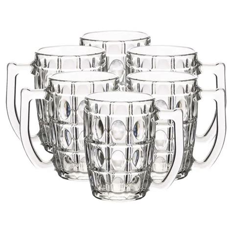Yera Glass Beer Mug 375 Ml Set Of 6 Jiomart