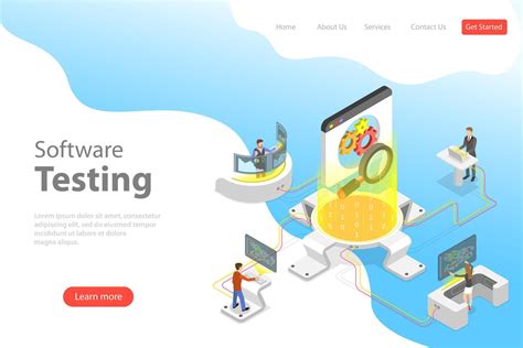 Isometric Flat Landing Pate Template Of Software Quality Assurance 43247367 Vector Art At Vecteezy