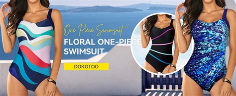 Dokotoo Swimming Costume Women Tummy Control Swimwear Plus Size Womens