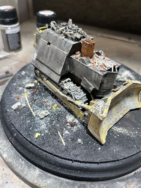 5” 172 Scale Killdozer Model With Base And Collectors Box Ebay