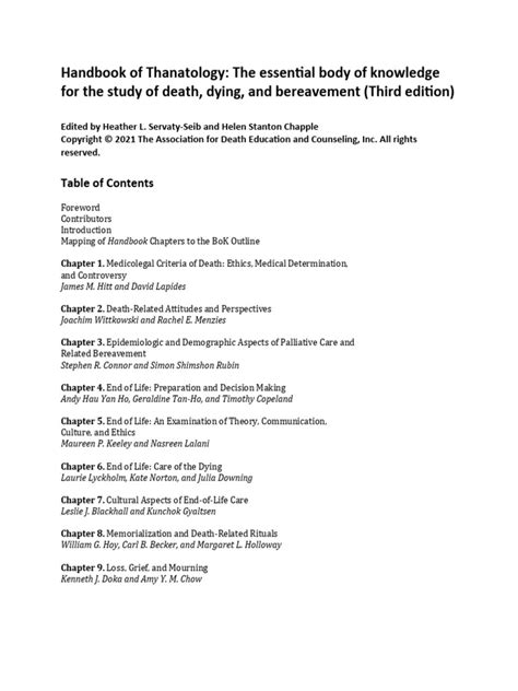 Handbook Table Of Contents Pdf Social Science