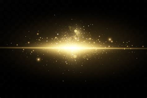 입자의 반짝이는 효과 금이 반짝입니다 스타 더스트 스파클링 입자 프리미엄 벡터