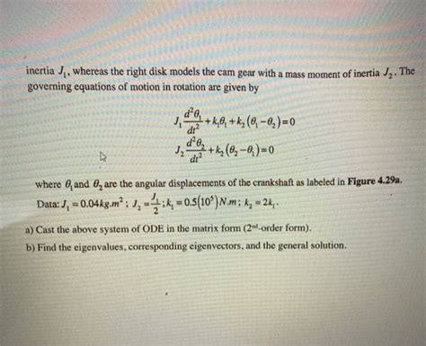 Solved Problem A Cast The Following System Of ODE In The Chegg