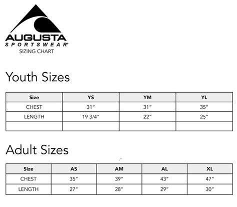 Sizing Charts