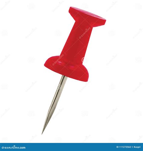 Red Pushpin Thumbtack Drawing Pin Isolated Push Fastening Position Indicating Concept Large