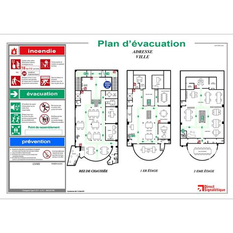 Plan Des Issues De Secours Plan Dévacuation Personnalisable Seton