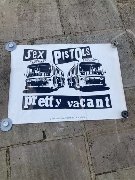 Original 1977 Jamie Reid Designed Sex Pistols Pretty Vacant Promo Poster £795 00 Picclick Uk