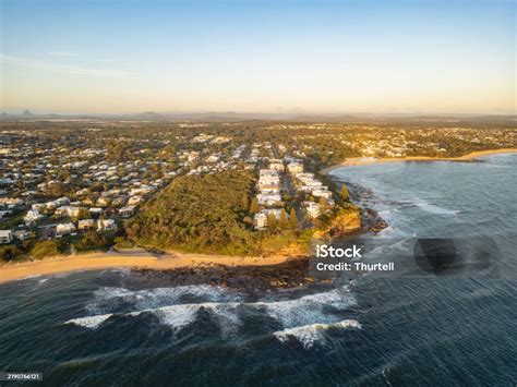 선샤인 코스트에서 일출을 조감도 퀸즐랜드 호주 0명에 대한 스톡 사진 및 기타 이미지 Istock