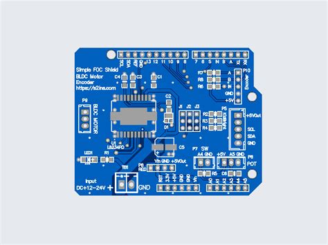 Pcbx1 แผ่นวงจรพิมพ์ Printed Circuit Board Arduino Simplefoc Shield S2