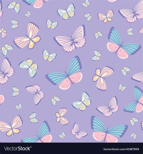 Purple Butterfly Pattern Royalty Free Vector Image