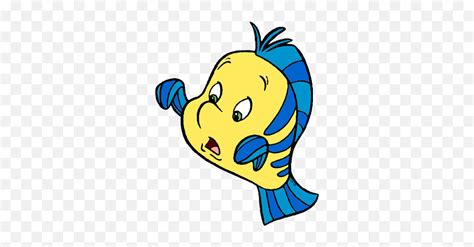Flounder Clip Art Disney Galore Scared Flounder Little Mermaid Png