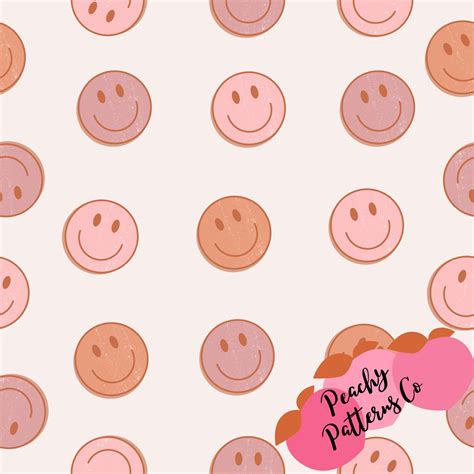 Smiley Face Fabric Seamless Design Fabric Seamless Design Smiley Fabric Prints Retro Fabric