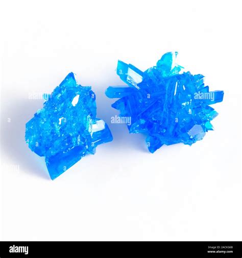 Hydrated Copper Ii Sulphate Crystals Cuso4 5h2o This Chemical Compound Varies In Colour