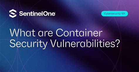 What Are Container Security Vulnerabilities SentinelOne